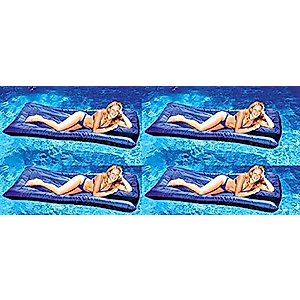 4 Swimline 9057 Swimming Pool Inflatable Fabric Covered Air Mattresses Oversized