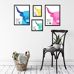 Wee Blue Coo A3 Black Wooden Picture Frame 11.7 x 16.5 Inch (29.7 x 42cm) Acrylic Safety 'Glass' Photo Frame