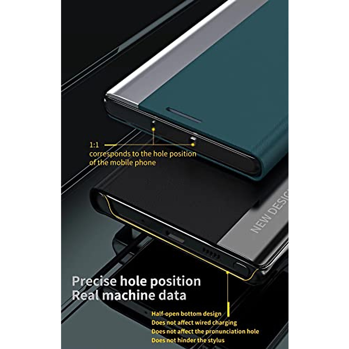 YukeTop Cover for Oppo Reno2 F Case, Smart Flip Case, with Stand, Leather + PC, Cover Protection for Oppo Reno2 F.(Green)