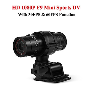 Pilipane Mini Video Camera, Mini Sports DV Camera 1080P Watertight for Outdoor Bikes and Car