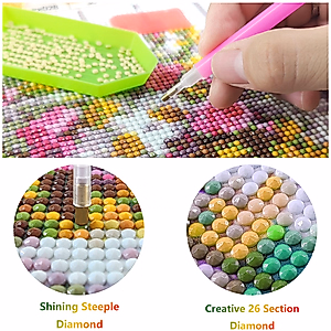 Diymood DIY 5D Diamond Painting Tree Life, Diamond Painting Kits for Adults, Round Full Drill Paint with Diamond Arts Canvas Crafts Cross Stitch Crystal Embroidery for Home Wall Decor Gift 12x12inch