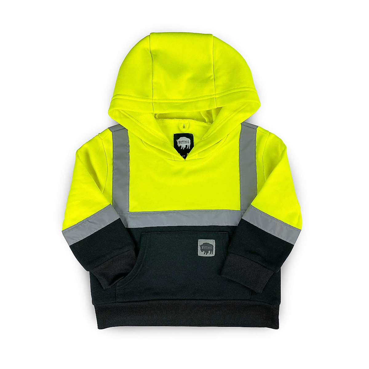 Buffalo Outdoors® Workwear Kid's Hi Vis Reflective Safety Hoodie (5/6) Yellow