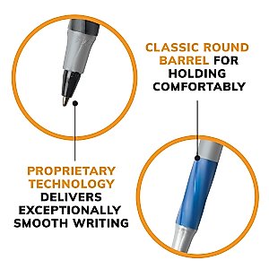 BIC Round Stic Grip Xtra Comfort Assorted Colors Ballpoint Pens, Medium Point (1.2mm), 36-Count Pack, Perfect Writing Pens With Soft Grip for Superb Comfort and Control