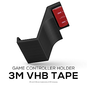 BRAINWAVZ 4 Pack - Game Controller Desktop Stand Holder for Xbox ONE 360 Switch PS4 STEAM PC Nintendo, Universal Gamepad Accessories - No Screws, Stick on, Black