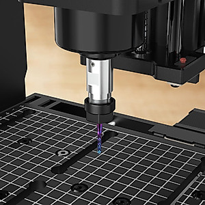 40pcs End Mills CNC Router Bits, 1/8 inch(3.175mm) Shank CNC Milling Carving Bit Set Including 2-Flute Flat & Ball Nose Spiral Bits, Nano Blue Coat & Titanium Coat End Mill, Suitable for ER 11 Collet