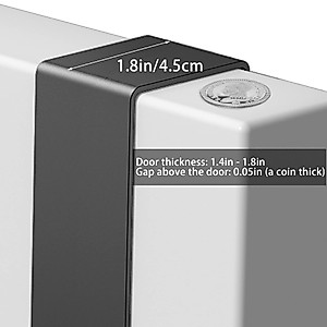 KEGII 2 Pack Foldable Over The Door Hooks, Over The Door Towel Rack, Door Hanger Hook for Hanging Towels, Clothes, Coats, Hats, Robes, Coat Hanger Door for Bathroom, Bedroom, Black