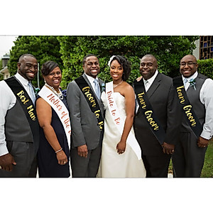 6 PACK Bachelorette Sashes for Bride and Bridesmaid, White Maid of Honor Team Bride Sashes for Bridal Shower or Bachelor Party Decorations