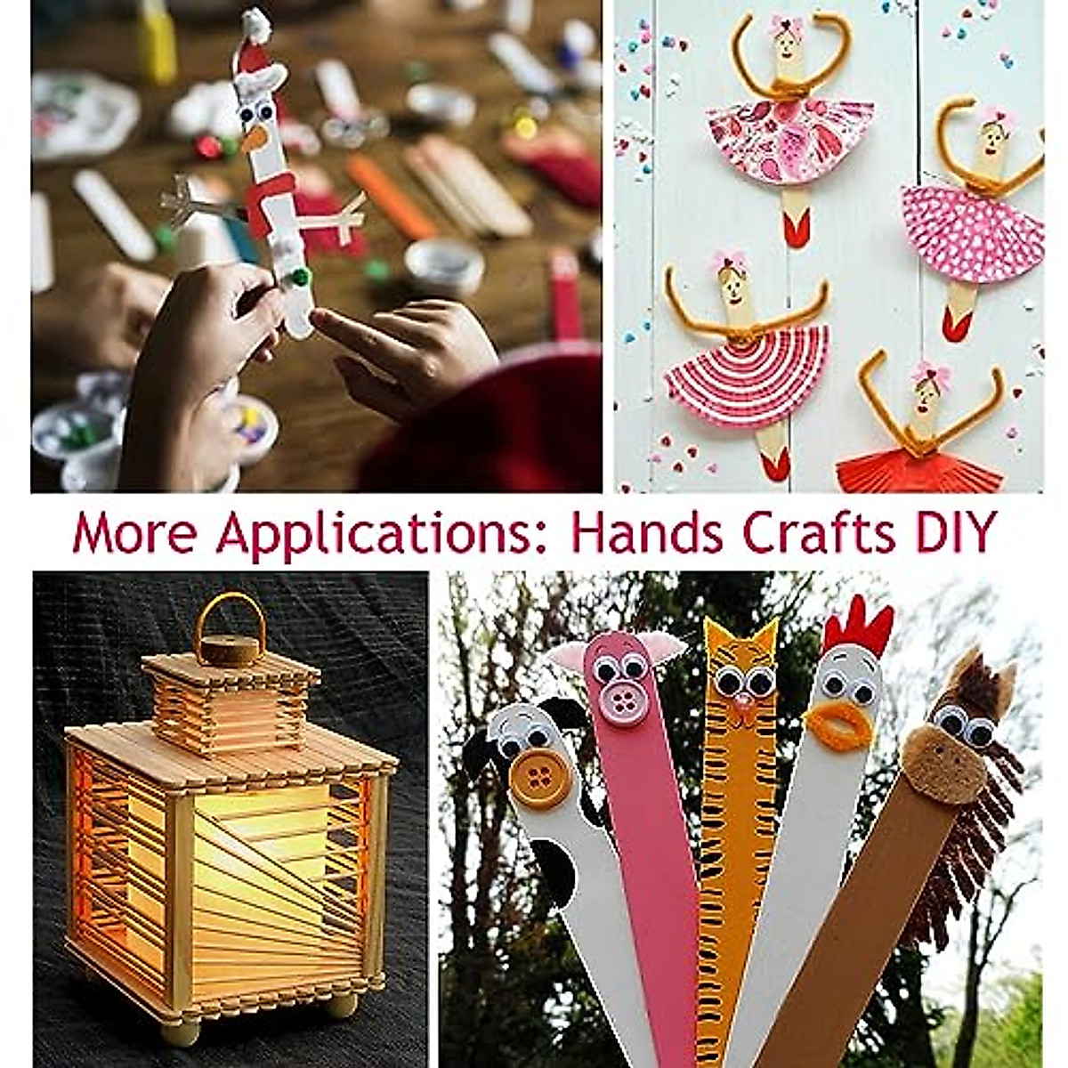 Bluezoo 100 Count Waxing Sticks Spatulas Large Wood Wax Applicator for Eyebrow Bikini Line Hair Removal and Smooth Skin, Salon Spa and Home Usage, Wooden Wax Stick