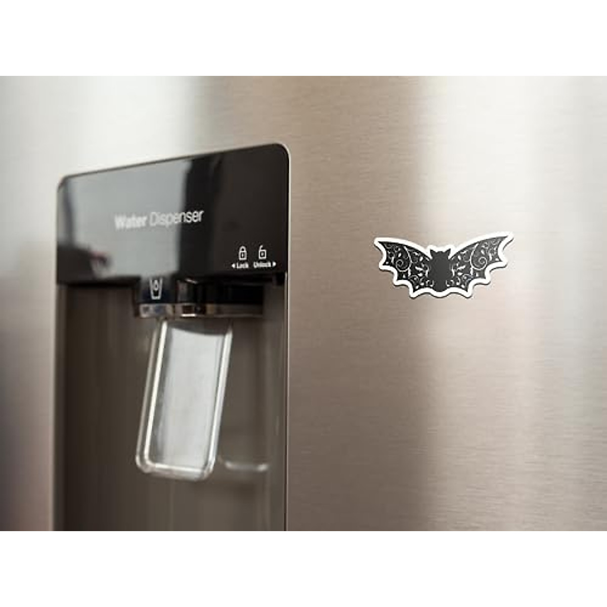 Bat Refrigerator Magnet | UV Printed 4-Inch Kitchen Decor Accessory Featuring Stunning Design | Zodiac Astrology Chakra Creepy Skeleton Gothic Goth Grunge Halloween Skull Animal Ouija Spooky CSM1514