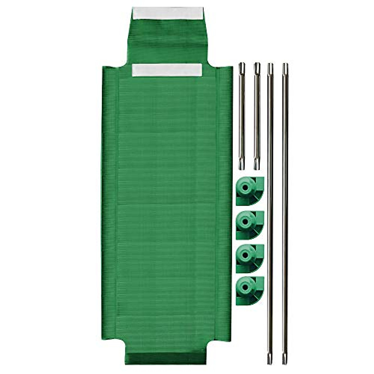 Acrimet Premium Stackable Nap Cot (Stainless Steel Tubes) (Green Cot - Green Feet) (1 Unit)