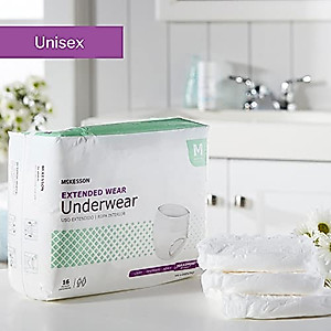 McKesson Extended Wear Underwear, Incontinence, Maximum Absorbency, Medium, 64 Count