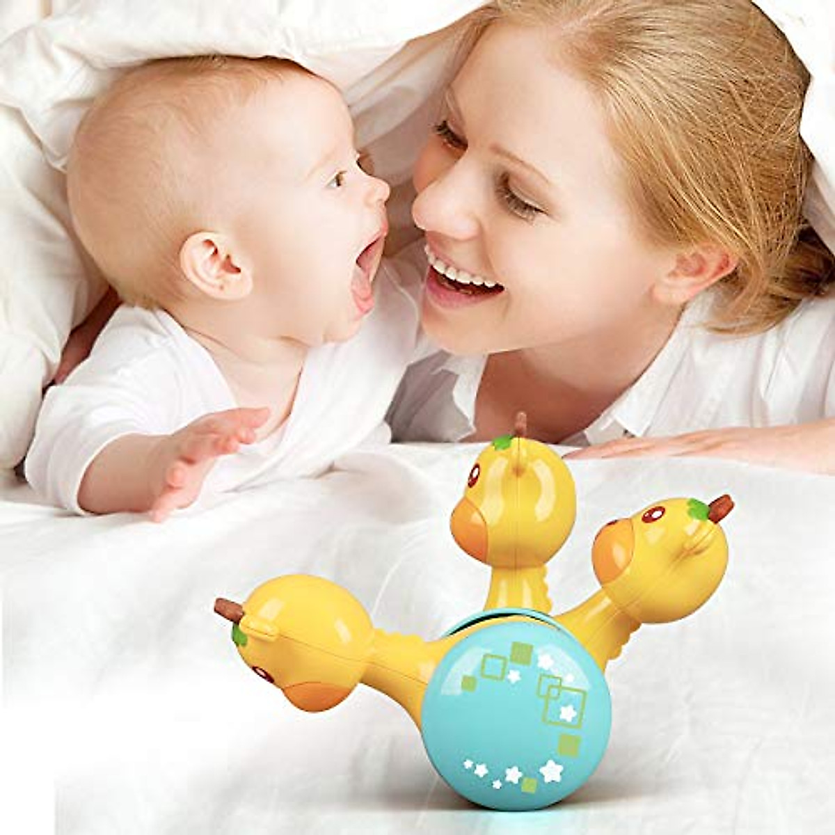 YuanleBao Baby Toys-Giraffe Tumbler Toys with Music and LED Light，Baby Crawling Toys，Cute Rattles Ring Bell Toddler Interactive Learning Development for Baby Toys and Best Gifts（Giraffe）