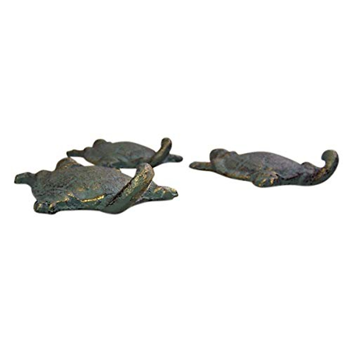 Wowser Cast Iron Turtle Wall Hook Set, Pack of 3, 5 1/4 Inch