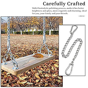 Hanging Chair Chain with Carabiners - 2 Pack Stainless Steel Hanging Kits Heavy Duty for Hammock Swing Punching Bags Sandbag Indoor Outdoor 440LB Capacity