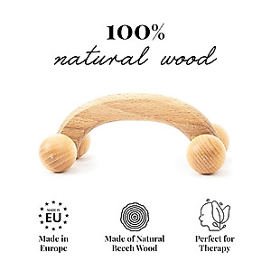 tuuli Accessories – Back Massager with Smooth Ball Rollers, Multi-Functional Back Roller, Neck Massager, Eases Muscle Tension and Supports Skin Health, Muscle Roller 7 x 3 inches