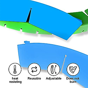 QUWOLACE Adjustable Silicone Pie Crust Shield, 2 Pack Pie BPA-free Pie Crust Protector Cover Kitchen Tool for Baking Pie Pizza, Fit 8-11.5 Inch Pies- Dishwasher Safe (Blue)