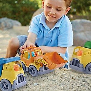Top Right Toys Construction Trucks Toy Set for Toddler Boys - 3 Piece Small Toy Car Vehicles with Dump Truck, Excavator Tractor, and Cement Mixer Truck