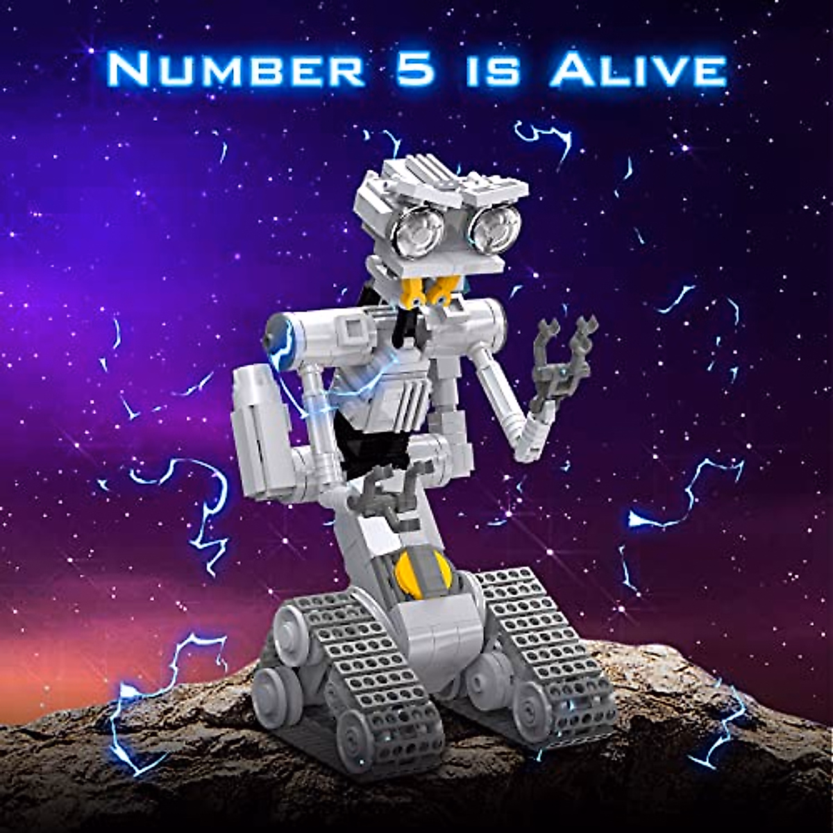 Johnny 5 Robot Short CircuiIt Building Toy Set for Kids, Boys, Girls; Johnny 5 Mecha Movie Circuit Robot Johnny 5 Figures Model Toys, Johnny 5 Robot Building Blocks for Ages 7+ (313 Pieces)