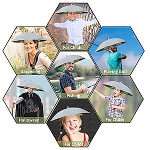 Mifashion Umbrella hat for kids and adult （Silver-Camouflage