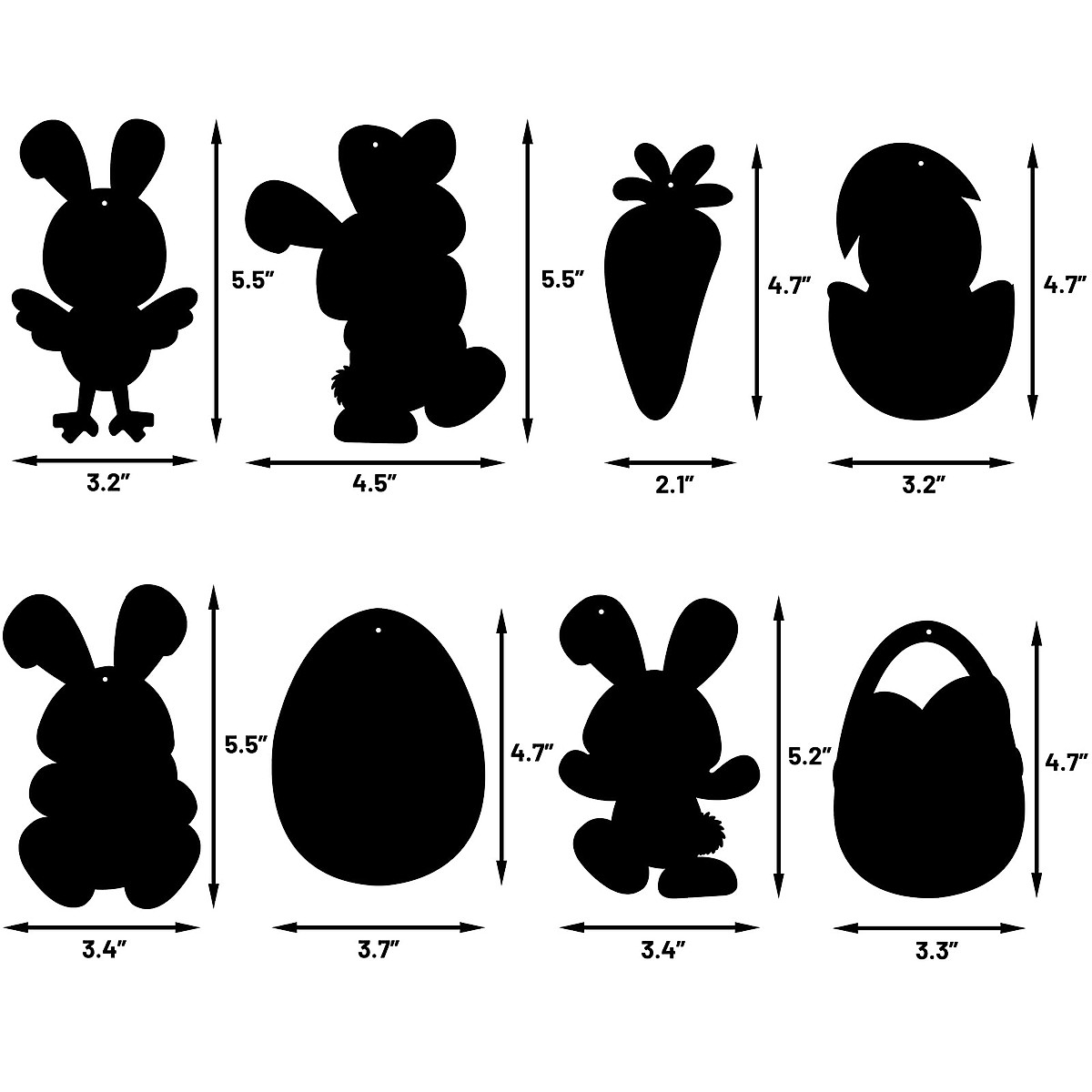 Fancy Land Easter Scratch Paper Rainbow Color Crafts Kit Ornaments for Kids Easter Basket Stuffers Party Favors 48Pcs