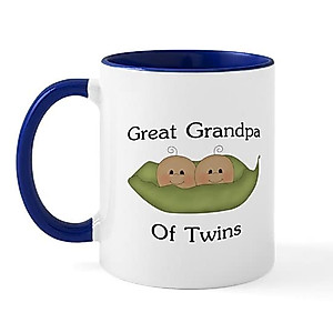 CafePress Great Grandpa Of Twins Mug Ceramic Coffee Mug, Tea Cup 11 oz