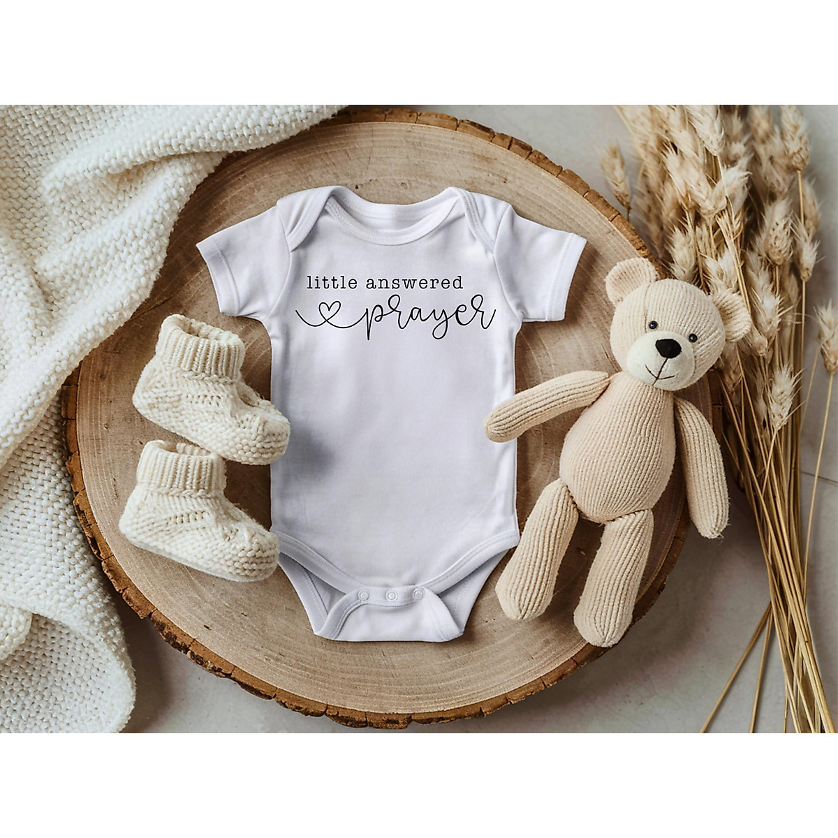 Pineapple Pancake Kids Little Answered Prayer Pregnancy Announcement Infant Bodysuit Grandparent Gift