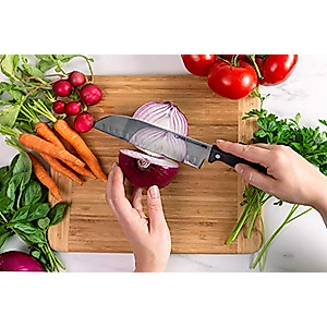 GINSU Kiso® Dishwasher Safe and Always Sharp, 18 Piece Black Knife Set with Black Block