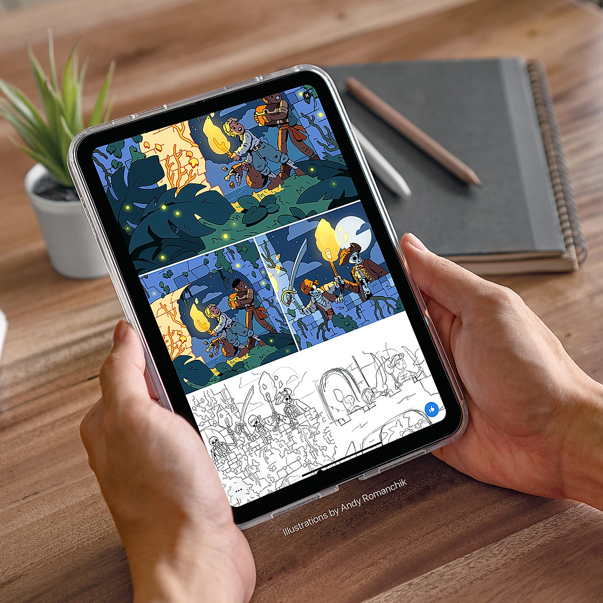 TineeOwl Arctic for iPad Mini 7 A17 Pro Case, iPad Mini 7th/6th Generation Ultra Thin Case (2024/2021) Crystal Clear Case, Supports Apple Pencil Charging and Touch ID, TPU Bumper (Clear)