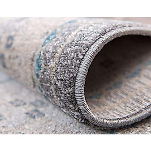 Unique Loom Salzburg Collection Classic Traditional Design Oriental Inspired Area Rug, 10 ft x 13 ft, Gray/Beige