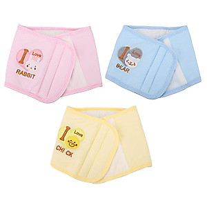 Baby Belly Belt, Newborn Abdomen Keep Warm Button Band Children Waist Support Band for Toddler Boys or Girls, 22inchx6.3inch(Blue)