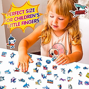 50 Pcs Cool Shark Sticker, Waterproof Stickers for Kids Teens Adults, Shark Vinyl Stickers for Water Bottle,Laptop, Phone, Skateboard Stickers for KidsTeens Girls and Boys