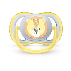 Philips AVENT Ultra Air Pacifier, 0-6 Months, Elephant,Lion, 4 Pack, SCF085/07