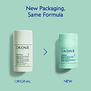 Caudalie Vinofresh Natural Deodorant Stick, Aluminum Free and Alcohol Free, with Eucalyptus & Grape