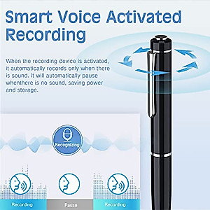 64GB Smart Digital Voice Recorder with Card Reader, Upgraded Recording Device Voice Activated Recorder for Interviews/Lectures/Meetings, Portable Audio Recorder with Playback, Powerful & Easy to Use