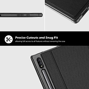 ProCase Galaxy Tab S8 Ultra Case 14.6 Inch 2022 with S Pen Holder Model X900 X906, Slim Stand Protective Cases Smart Folio Cover for 14.6 in Galaxy Tab S8 Ultra Tablet 2022 SM-X900 SM-X906 –Black