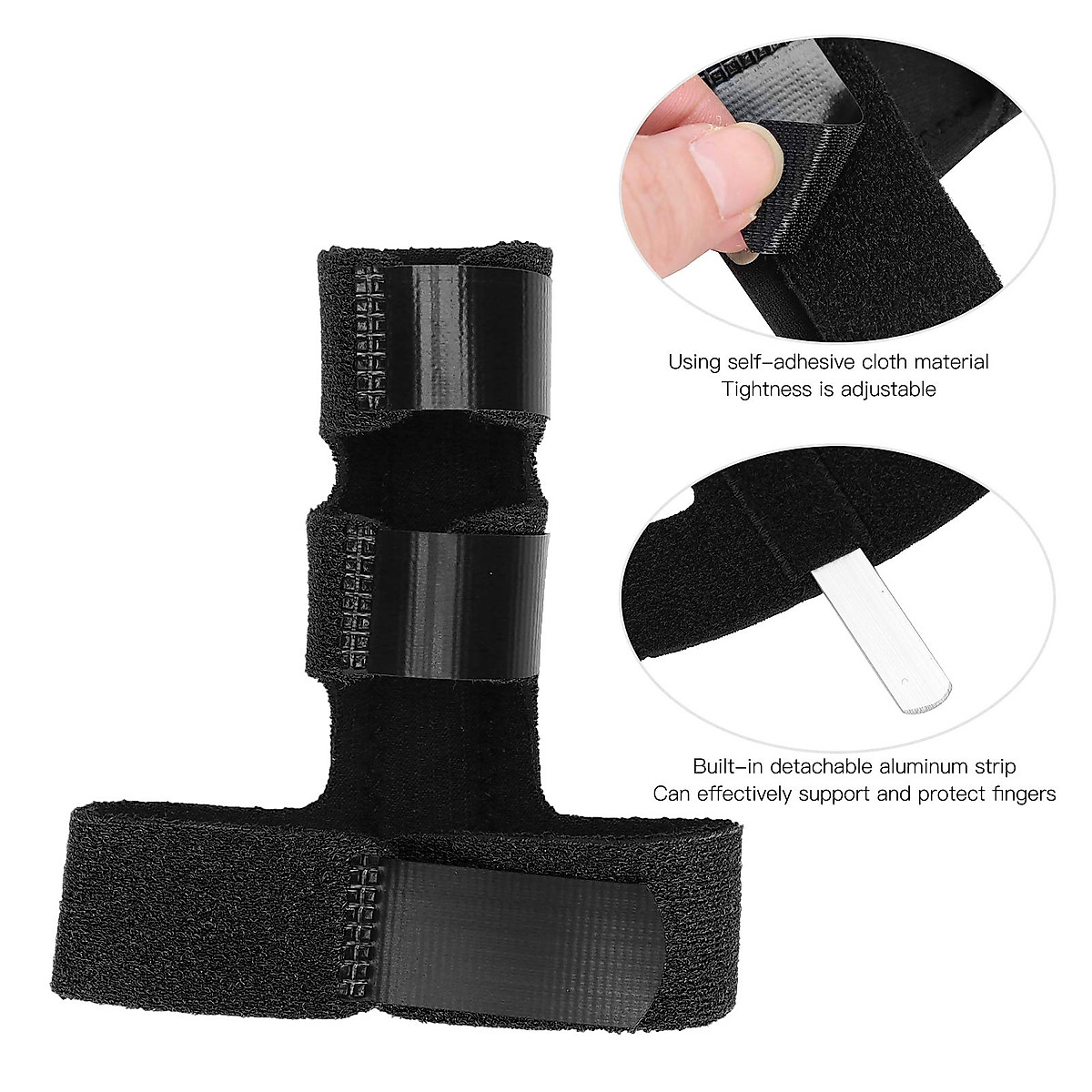 Compression Finger Splint, Adjustable Finger Support Brace Finger Brace, Finger Splints for Arthritis Pain Tendon Injury, Breathable Finger Joints Orthosis Stabilizer