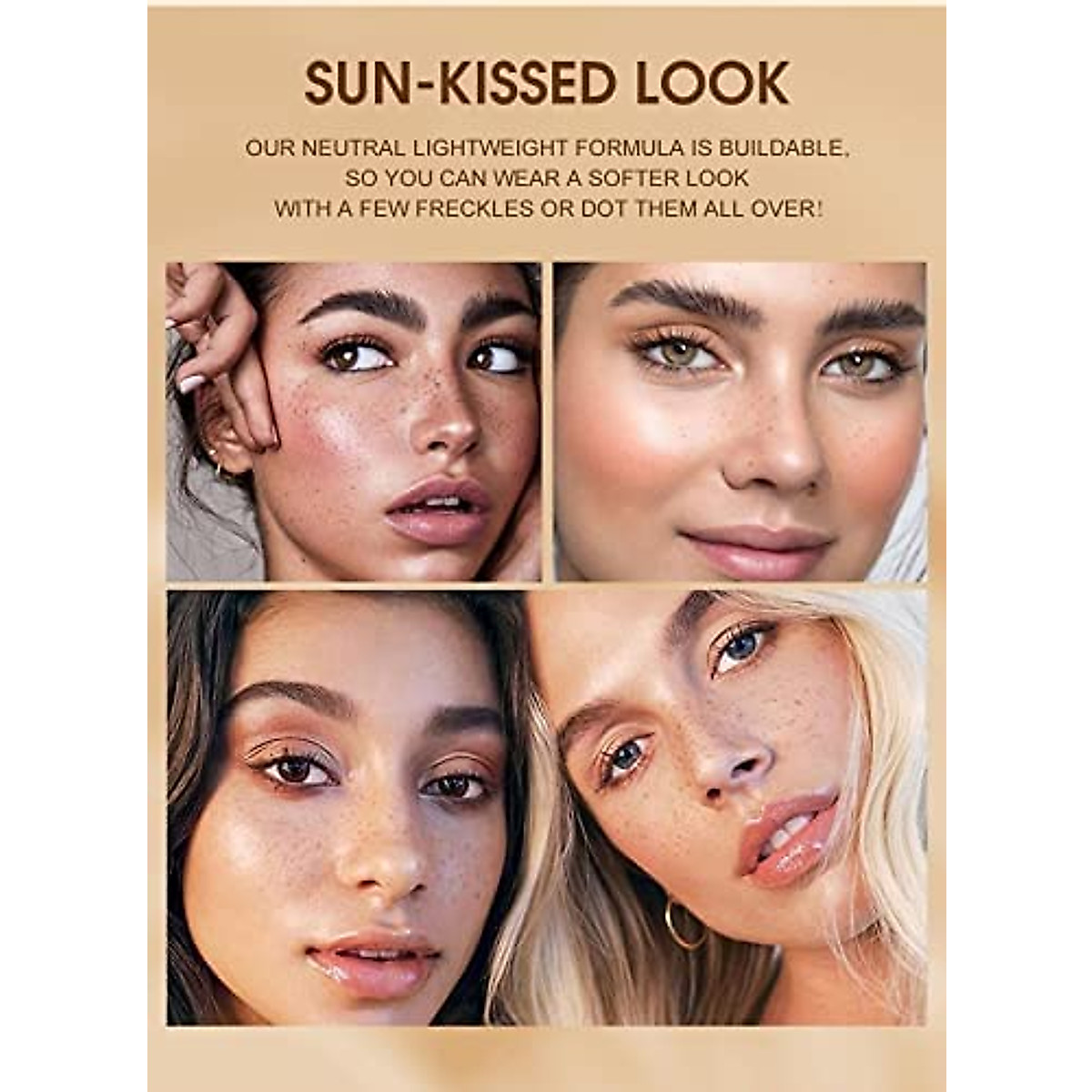 Freckle Pen,2 Colors Natural Lifelike Fake Freckles Makeup Pen,Magic Freckle Color Makeup Tool(Dark Brown+Light Brown)