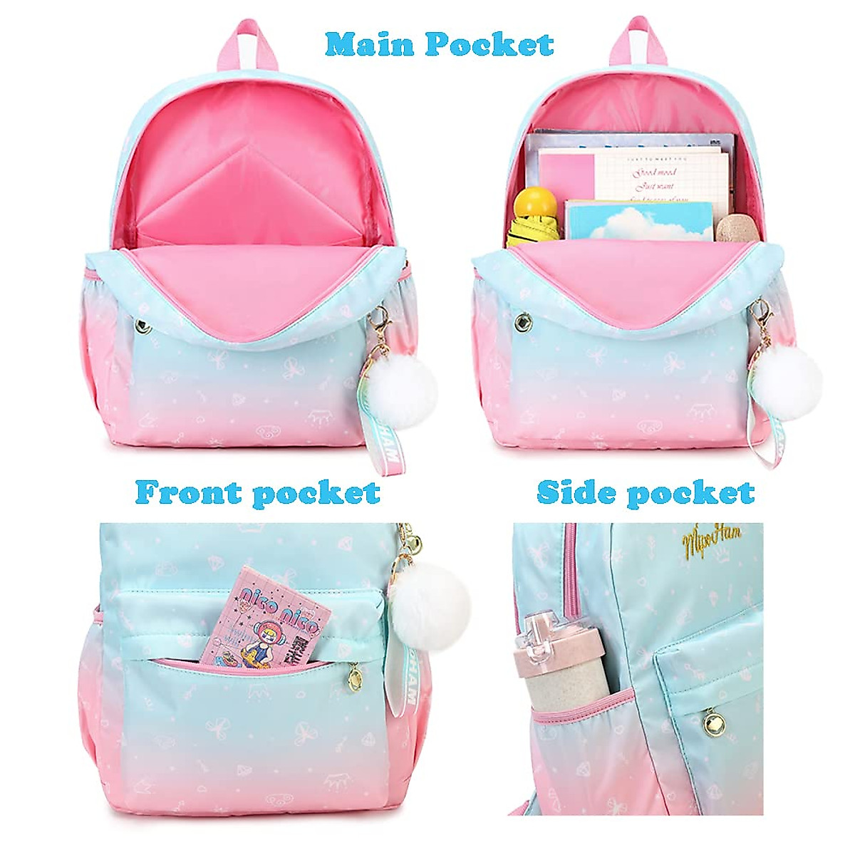 Kids Toddler Backpack for Little Girls, Cute Lightweight Preschool Backpack for School Bag Water Resistant Bookbag christmas gifts for girls