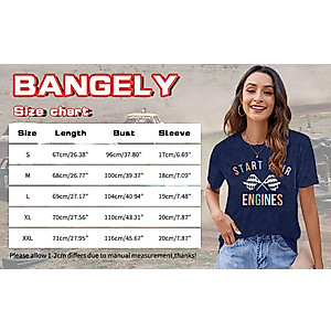 BANGELY Start Your Engines Tshirt Checkered Flag Racing Shirts Raceday Casual Unisex Short Sleeve Tee Tops