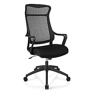 Realspace® Lenzer Mesh High-Back Task Chair, Black