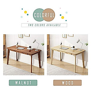 IOTXY Solid Wood Writing Desk - Home Office Workbench Desk with Drawer, Laptop Computer Work Study Table