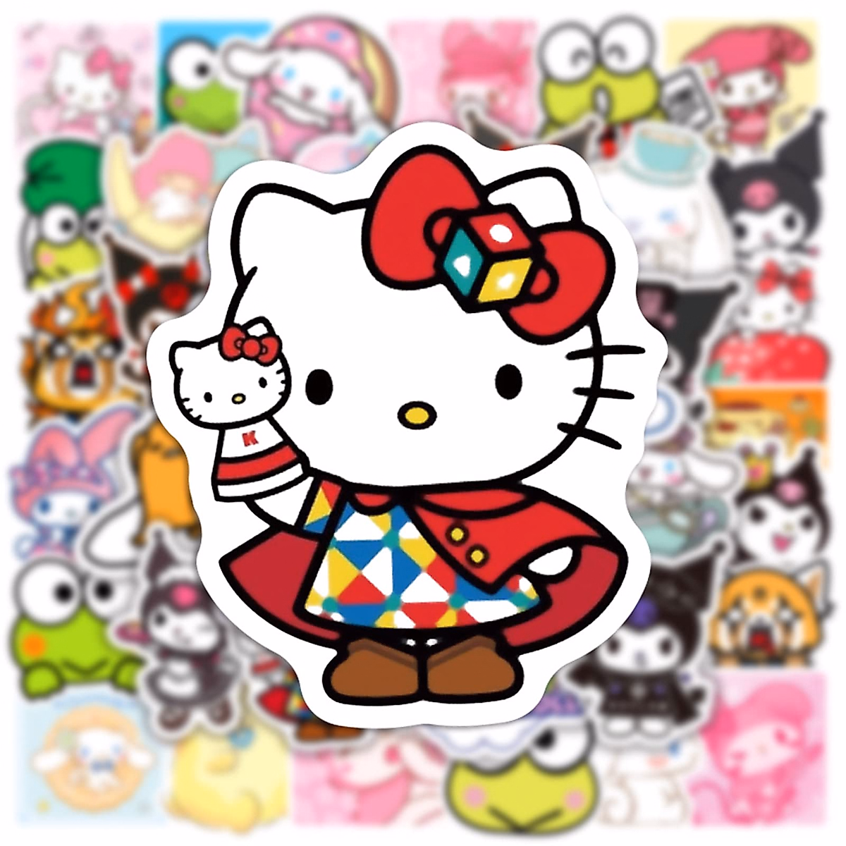 50 PCS Japanese Cartoon Stickers, Kawaii Anime Stickers Vinyl Waterproof Stickers for Laptop Water Bottle Skateboard Cars Bumper Sticker Decals for Kids Teens Girls Adults