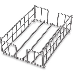 Elegant Silver Guest Towel Caddy - 8.25"H x 5"W x 2.25"D (1 Pc.) - Space-Saving, Premium Metal Design - Perfect for Events