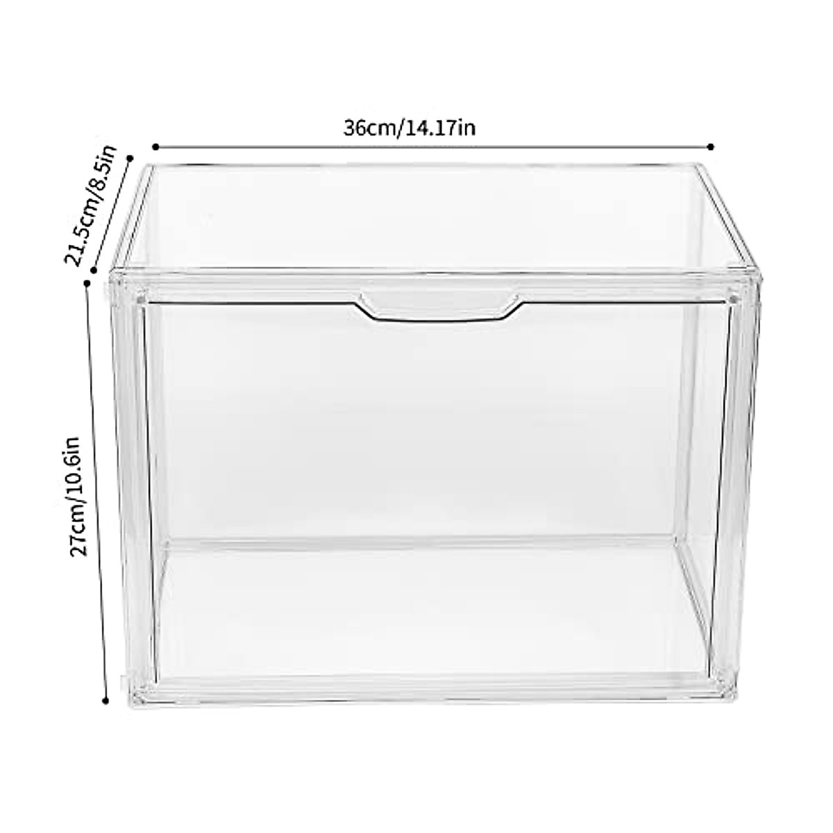 Cutora 3 Pack Clear Handbag Purse Storage Organizers for Closet, Acrylic Handbag Purse Shoes Toy Display Plastic Case, Anti Dust Luxury Stackable Bag Container Box with Magnetic Door for Pocketbook Clutch