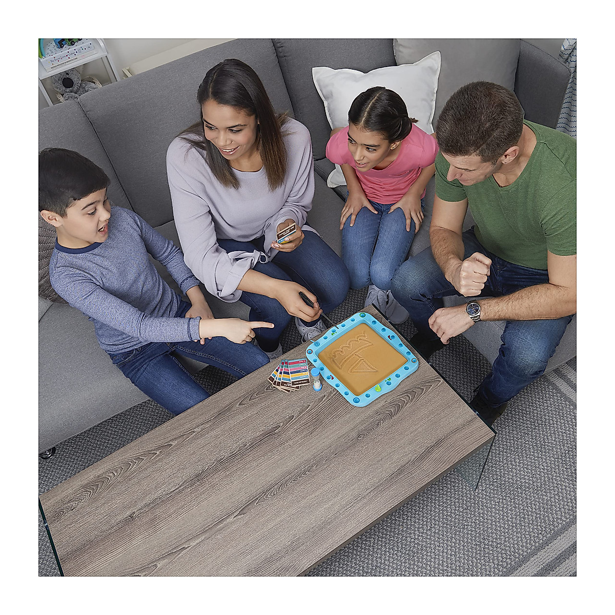 Spin Master Sandy Sketches Sand Drawing Guessing Board Game, Family Game for Ages 8 and up