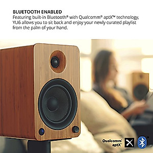 Kanto YU6 Powered Speakers with Bluetooth and Phono Preamp | Matte White | Pair