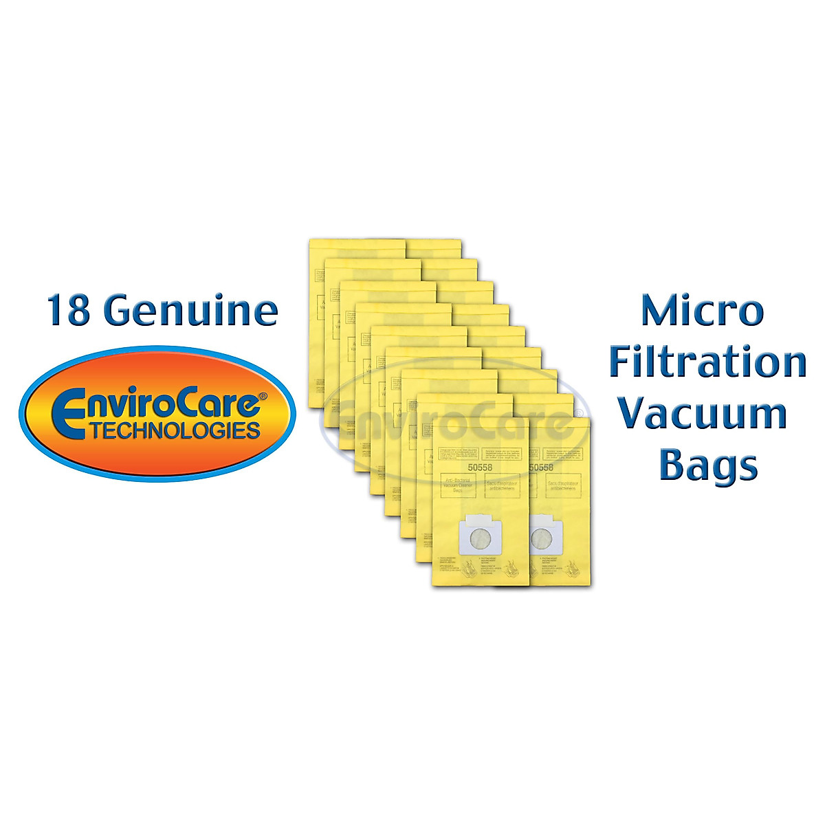 EnviroCare Replacement Micro Filtration Vacuum Cleaner Dust Bags Designed to Fit Kenmore Canister Type C or Q 50555, 50558, 50557 and Panasonic Type C-5 18 pack