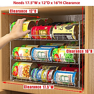 SimpleHouseware Stackable Can Rack Organizer, Chrome