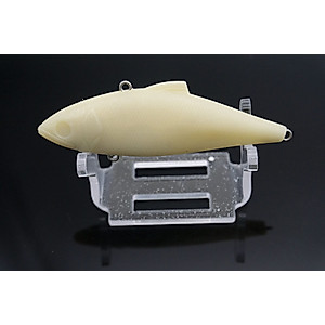 10pcs Unpainted VIB Bait lipless Blanks Fishing 85mm 12.37g Crankbait Simulation Blank Body Clear Hard Plastic Trout Salmon Swimming Sea Bait Topwater Freshwater Plastic Minnow Lure 142 Free Eye