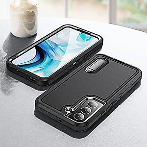 BaHaHoues for Samsung Galaxy S22 Case, Samsung S22 Phone Case with Built in Kickstand, Shockproof/Dustproof/Drop Proof Military Grade Protective Cover for Galaxy S22 5G 6.1 inch (Black)